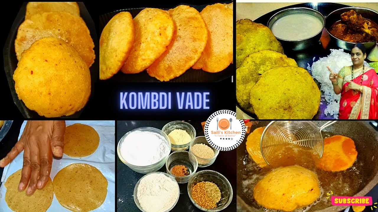मालवणी वडे How To Make Instant Malvani Vade | Kombdi Vade Recipe Sagoti ...