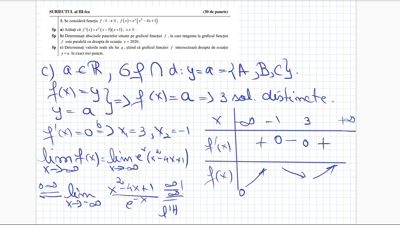 Bacalaureat 2020 - Mate-Info - Testul 5 - Subiectul 3 - Teste ...