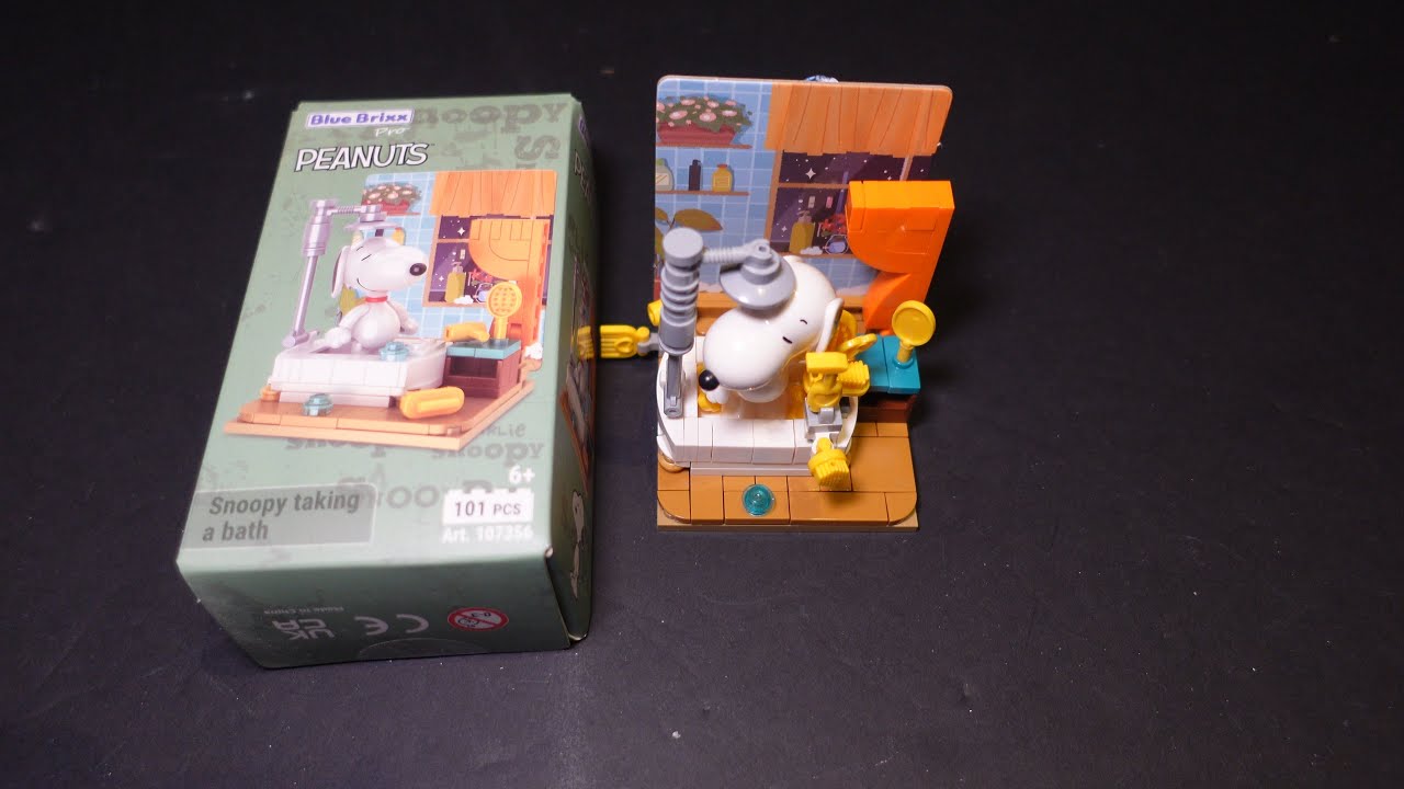 Snoopy taking a bath Blue Brix 2024 - YouTube