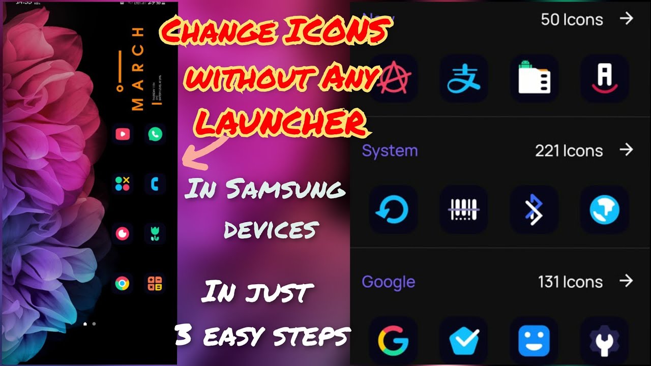 How To Change Default App Icons In Samsung Devices Without Any Third ...