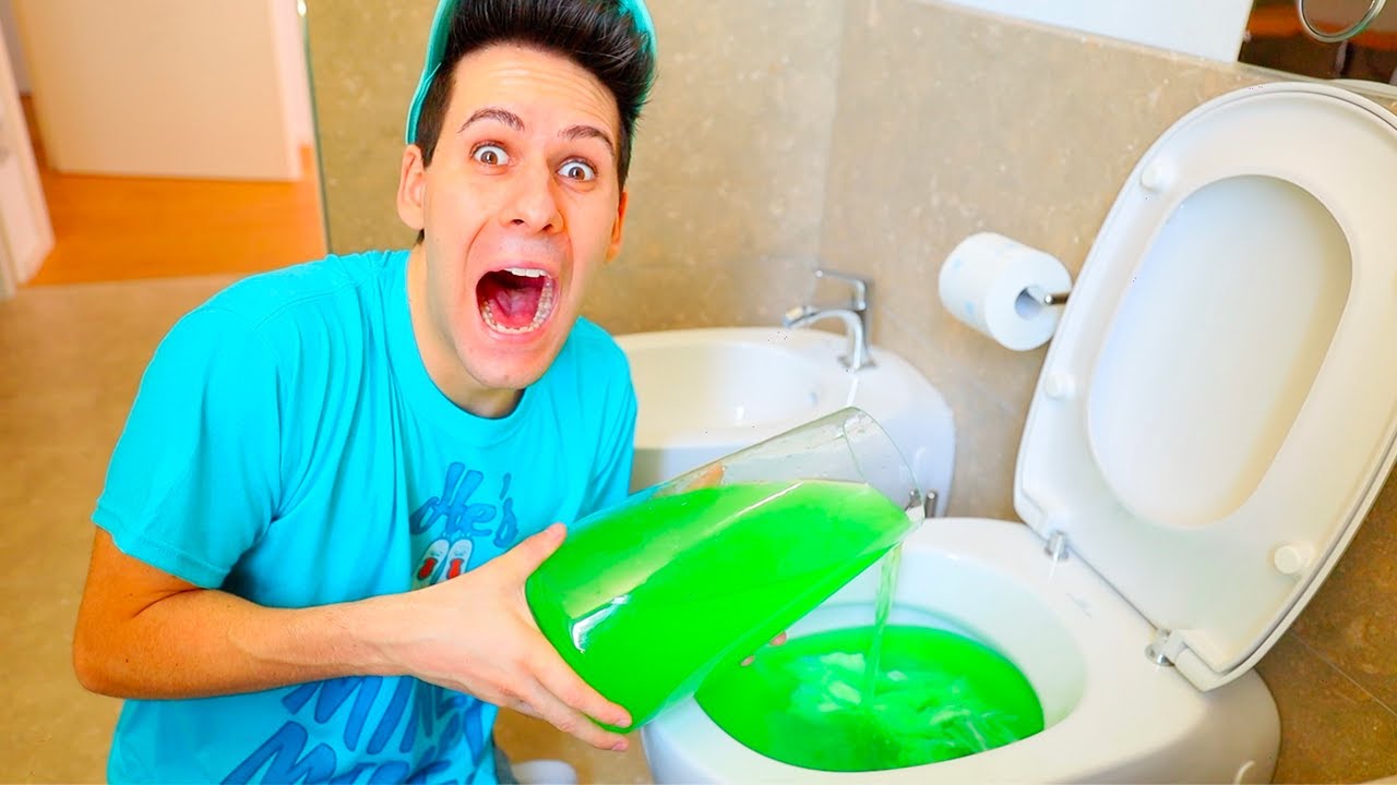 BROMA DE SLIME EN EL INODORO!! - YouTube