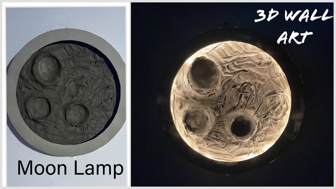 Moon lamp | DIY 3D wall art - YouTube