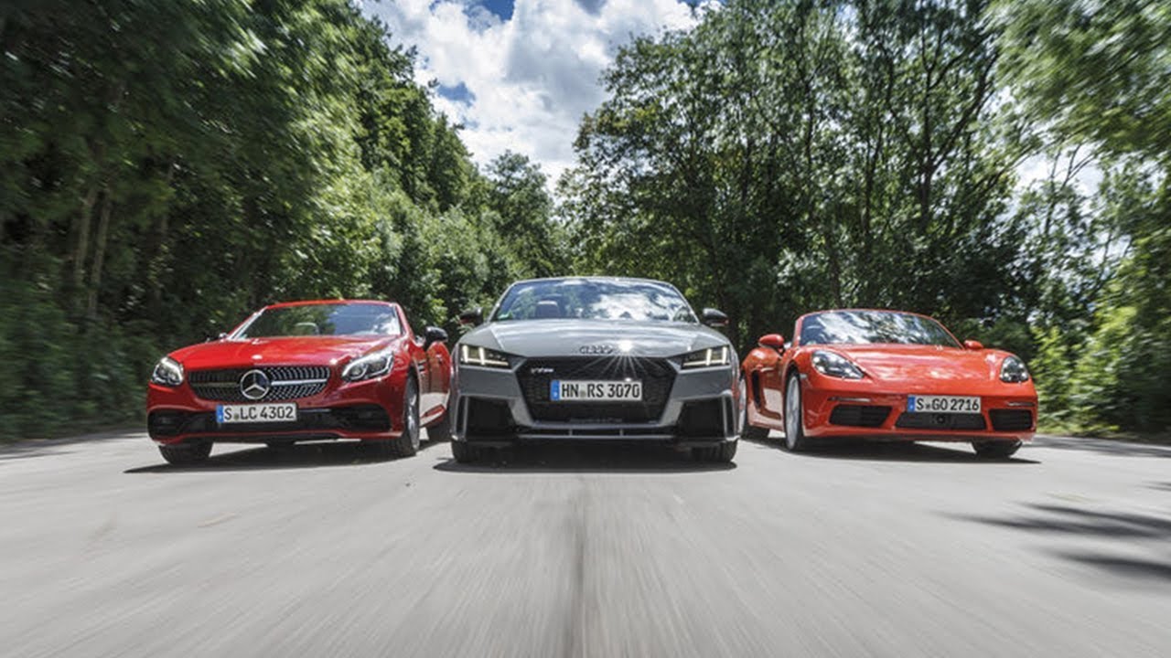 2017 Audi TT RS Roadster vs 2017 Porsche 718 Boxter S vs 2017 Mercedes ...