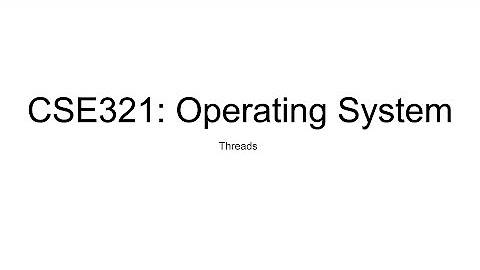 CSE321: Operating System - YouTube