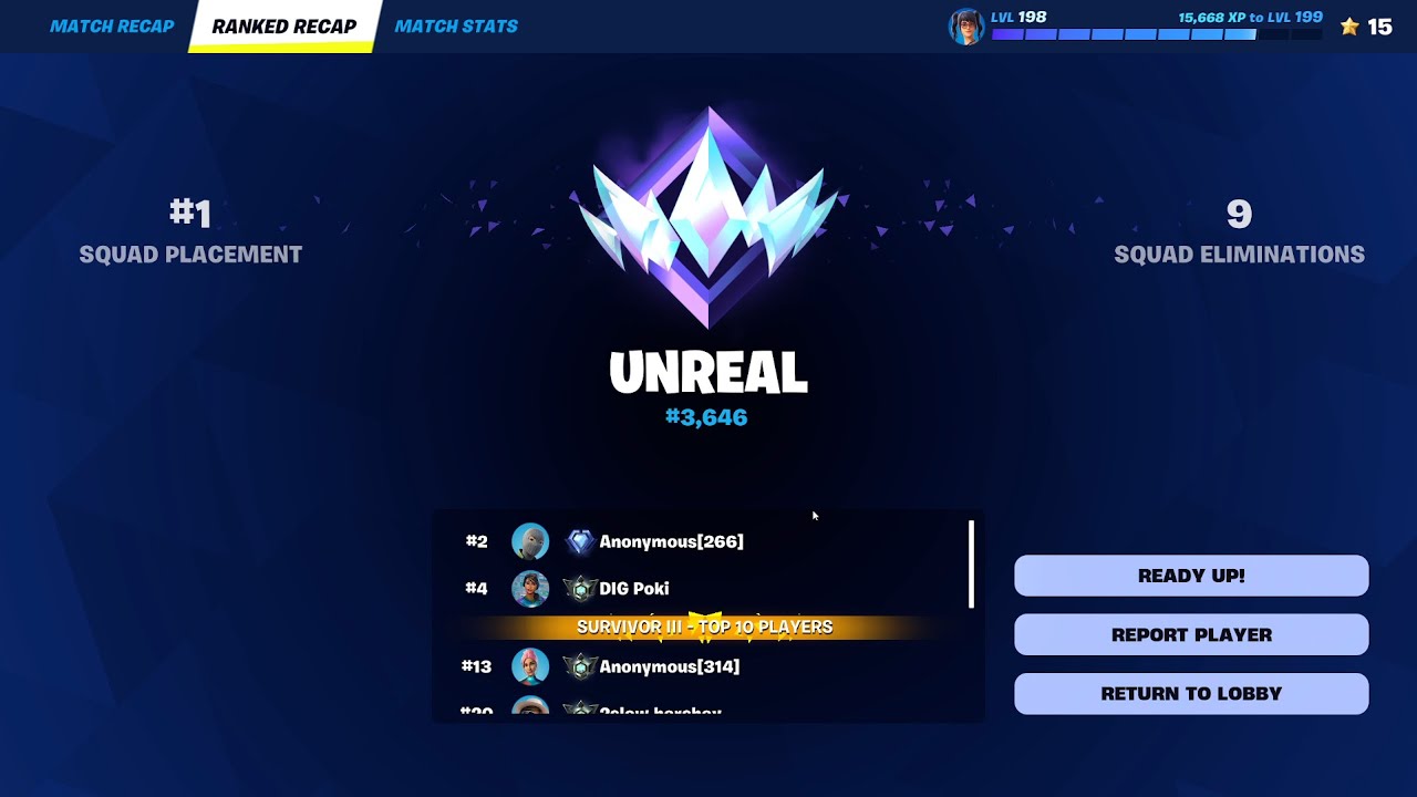 My Unreal Rank up match - YouTube