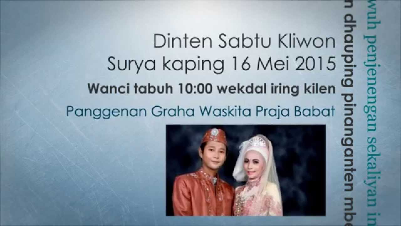 Dimas & Irma Wedding Invitation - YouTube