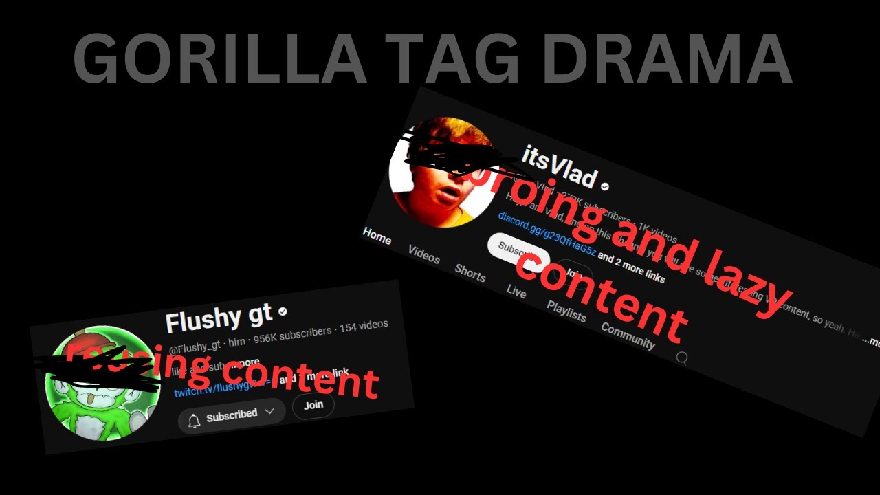 gorilla tag drama (flushy gt and itsvlad) - YouTube