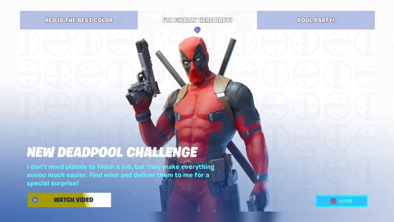 Fortnite Deadpool Challenges Are Coming Today & All Deadpools Gear In ...