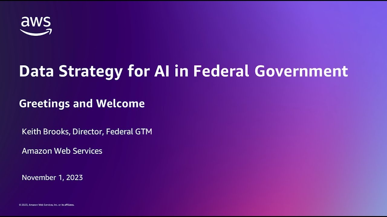 An AWS Learning Day - Keith Brooks Opens Data Strategy for AI in ...