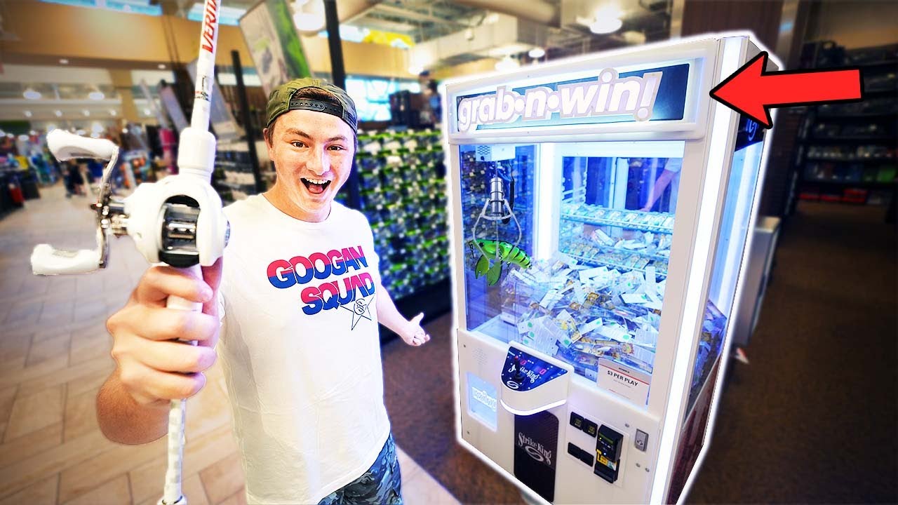 World´s First Fishing Claw Machine Challenge (Lost $1,000) - YouTube