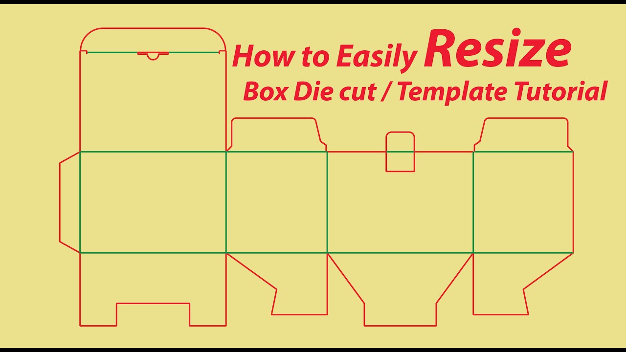How to Easily Resize Snap Lock Carton / Box Die cut / Template ...