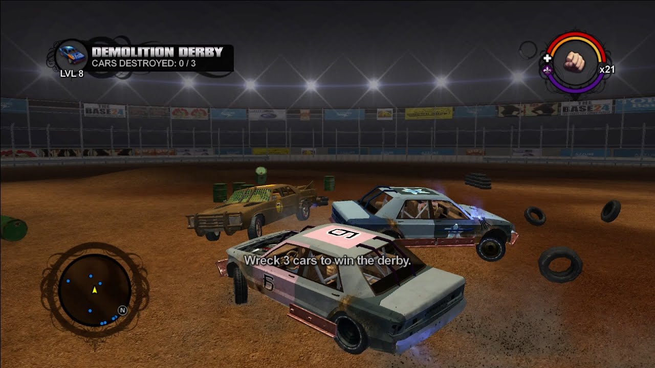 Saints Row - Xbox 360 - Demolition Derby Level 1-8 (Blind) - YouTube