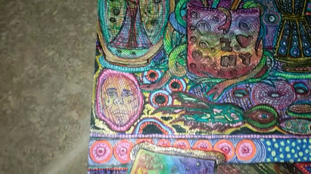 Finished DMT hallucination drawing - YouTube