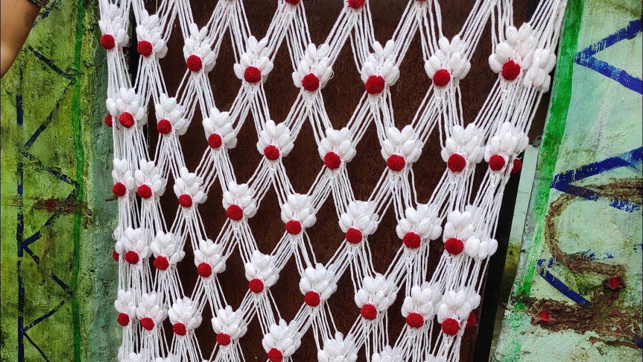 gate parda design| gate hanging| door hanging| toran design| woolen ...