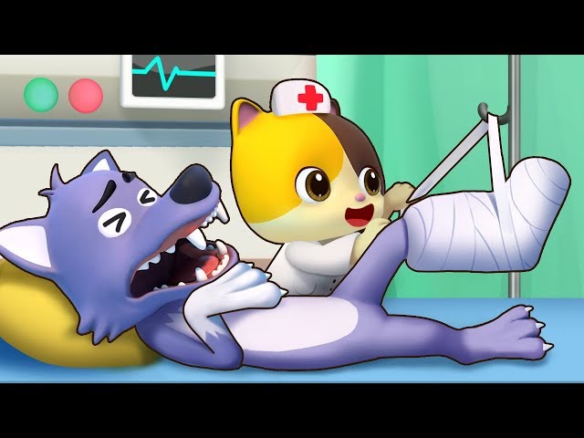 Big Bad Wolf Got Hurt | Doctor Cartoon | Boo Boo Song | Kids Songs ...
