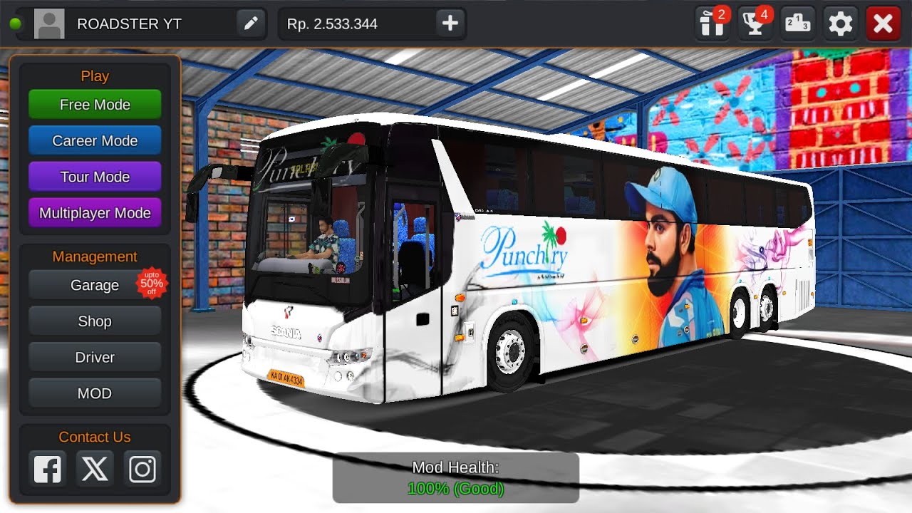 SCANIA METROLINK BUS DRIVING | PUNCHIRY BUS | KERALA MAP MOD BY TEAM ...