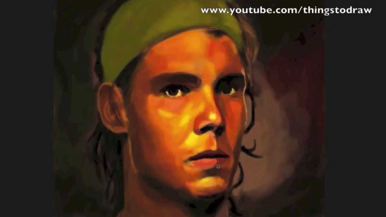 How to Draw a Face : Rafa Nadal Portrait - Things to Draw - YouTube