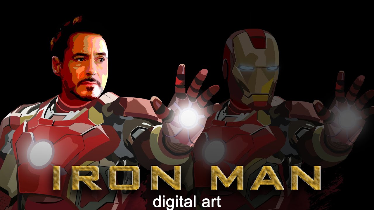 Iron Man Digital Art | Tony stark Digital art | making video | Robert ...