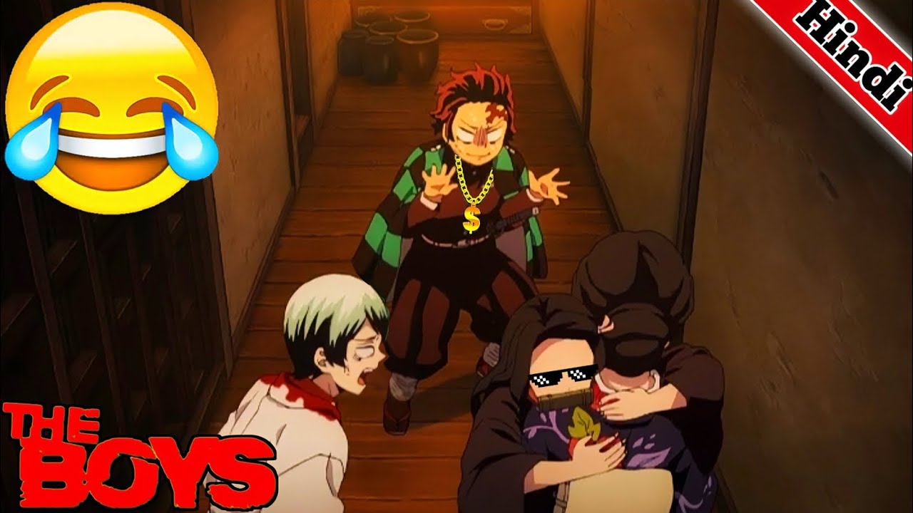 Nezuko Tamayo Tanjiro Yushiro Funny Scenes || Demon Slayer In Hindi ...
