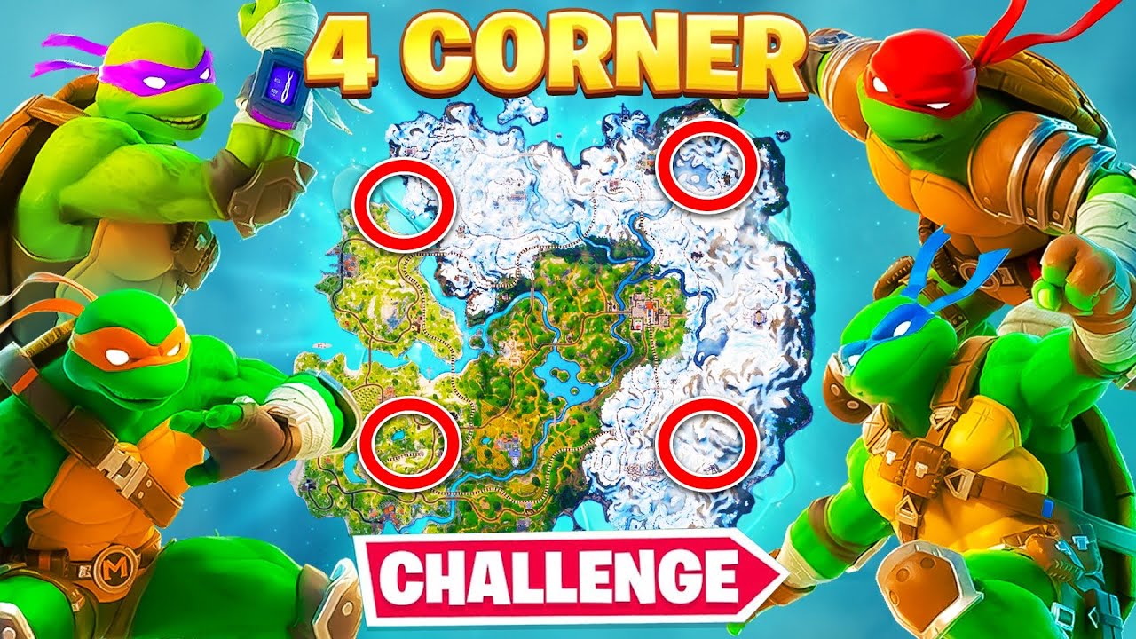 The NINJA TURTLES 4 CORNER Challenge! - YouTube