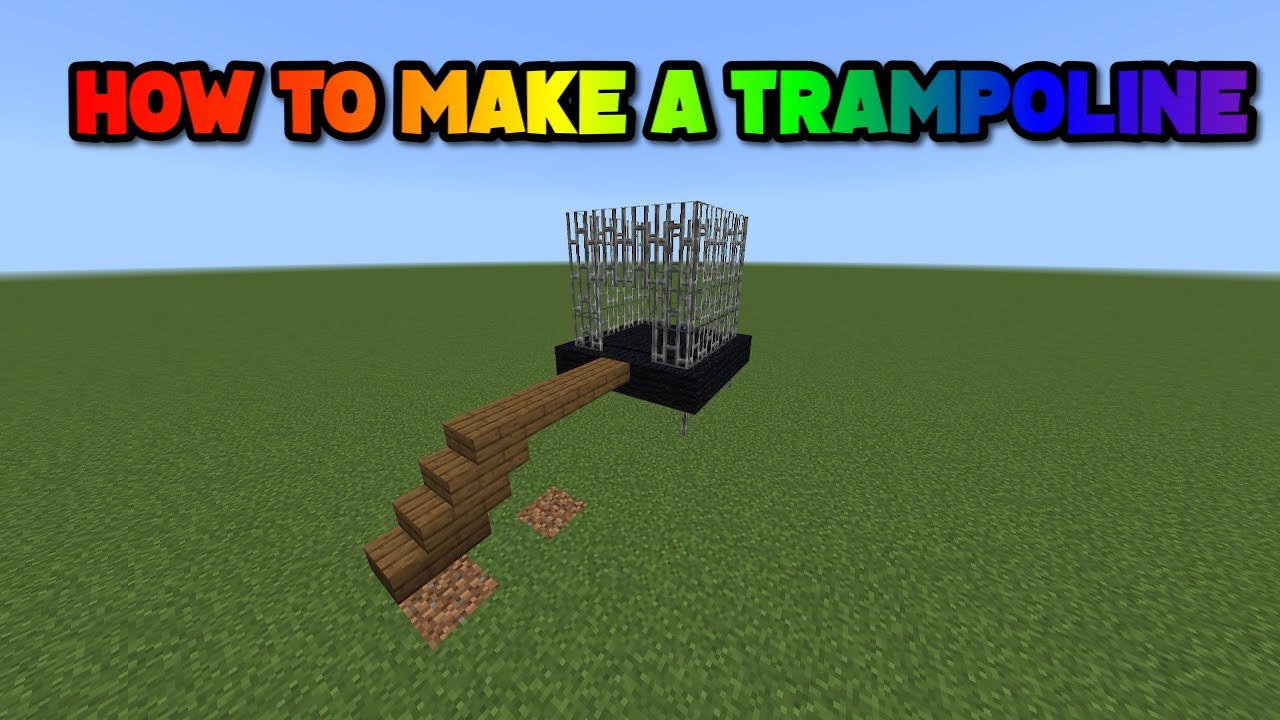 HOW TO MAKE A TRAMPOLINE IN MINECRAFT?!! *2023* - YouTube