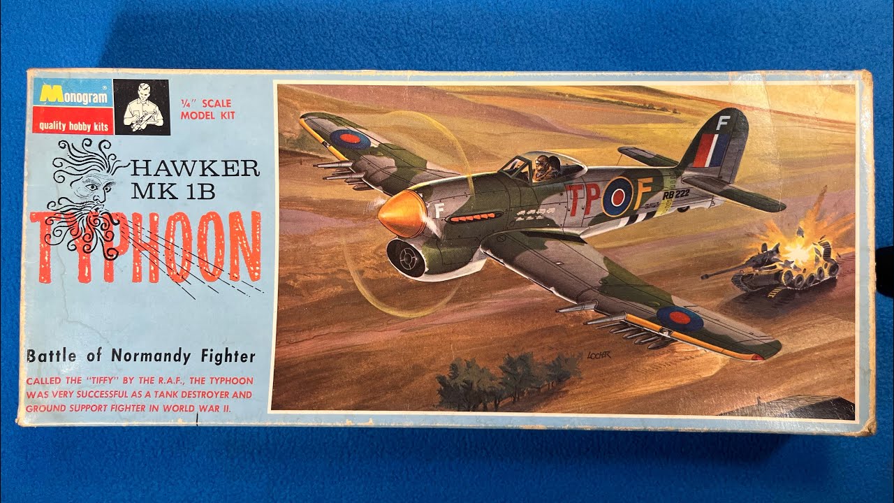 Typhoon Week! 1968 Monogram Hawker Typhoon MK Ib Vintage Model Airplane ...