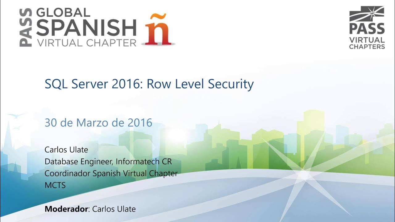 SQL Server 2016 Row Level Security - YouTube