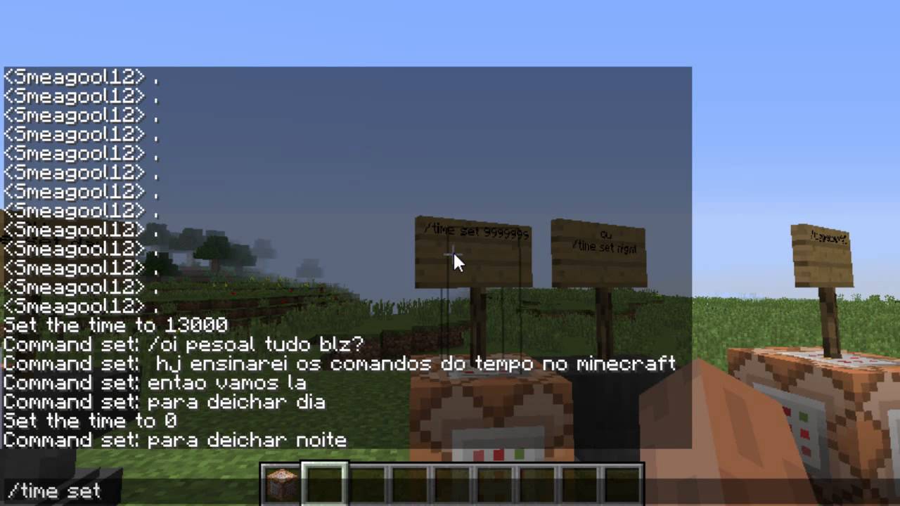 Comandos Do Tempo Minecraft Comandos #1 - YouTube