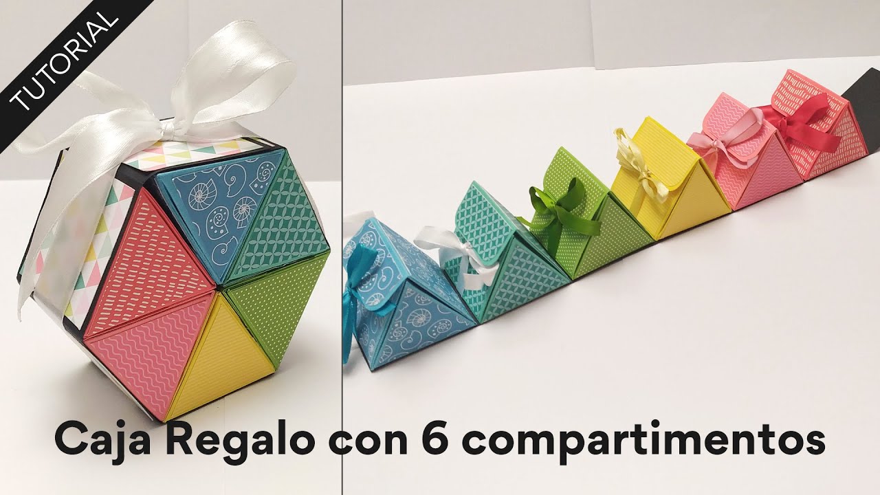Tutorial: Caja Hexagonal DESPLEGABLE 🤯 con 6 compartimentos 🤩🎁 - YouTube