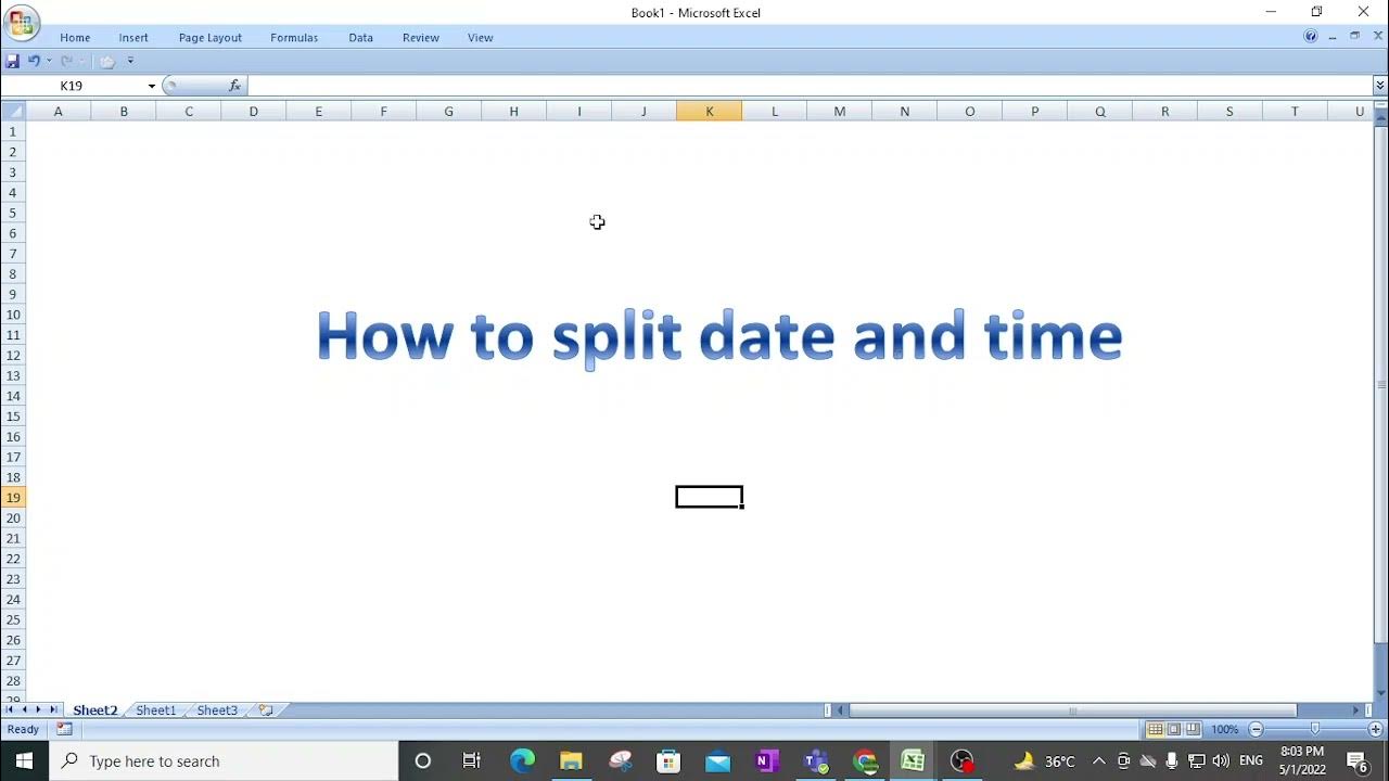 How to split date in day month and year - YouTube