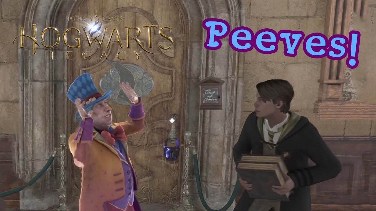 Hogwarts Legacy: Ghost Peeves pestering a student 👻 - YouTube