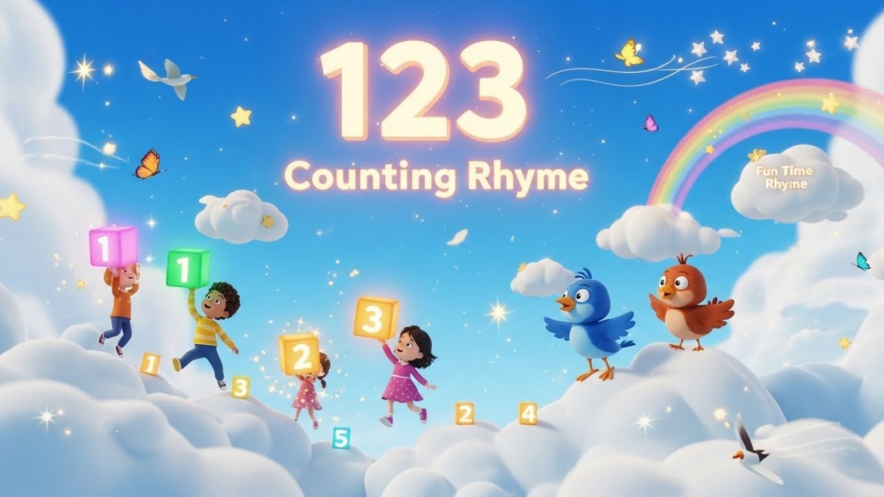 123 Counting Rhyme 🔢🎵 | Fun Numbers Song for Kids & Toddlers 🌈👶 - YouTube