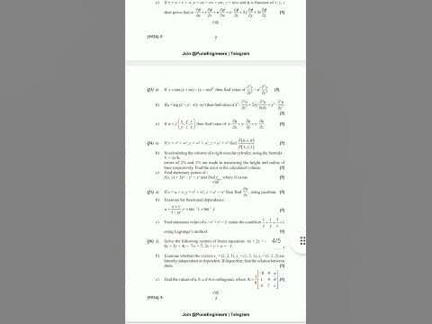 First year engineering semester 1 math 1 end sem pyq (2019 pattern) sppu #pyq #math #sppu - YouTube