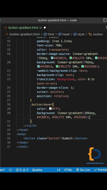 Html Css Tuts Gradient Button Css Shorts Youtubeshorts Coding Viral Html Youtube