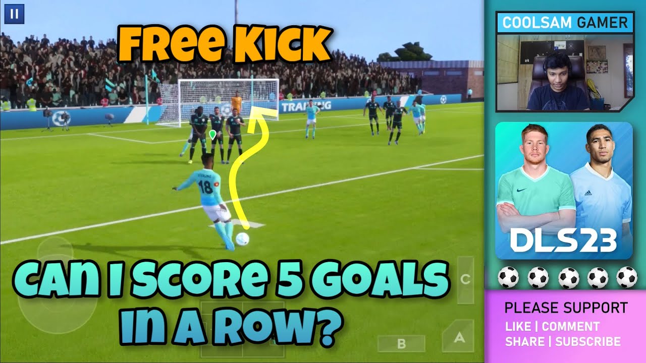 Can I Score 5 Goals in a Row? DLS 23 Free Kicks - YouTube