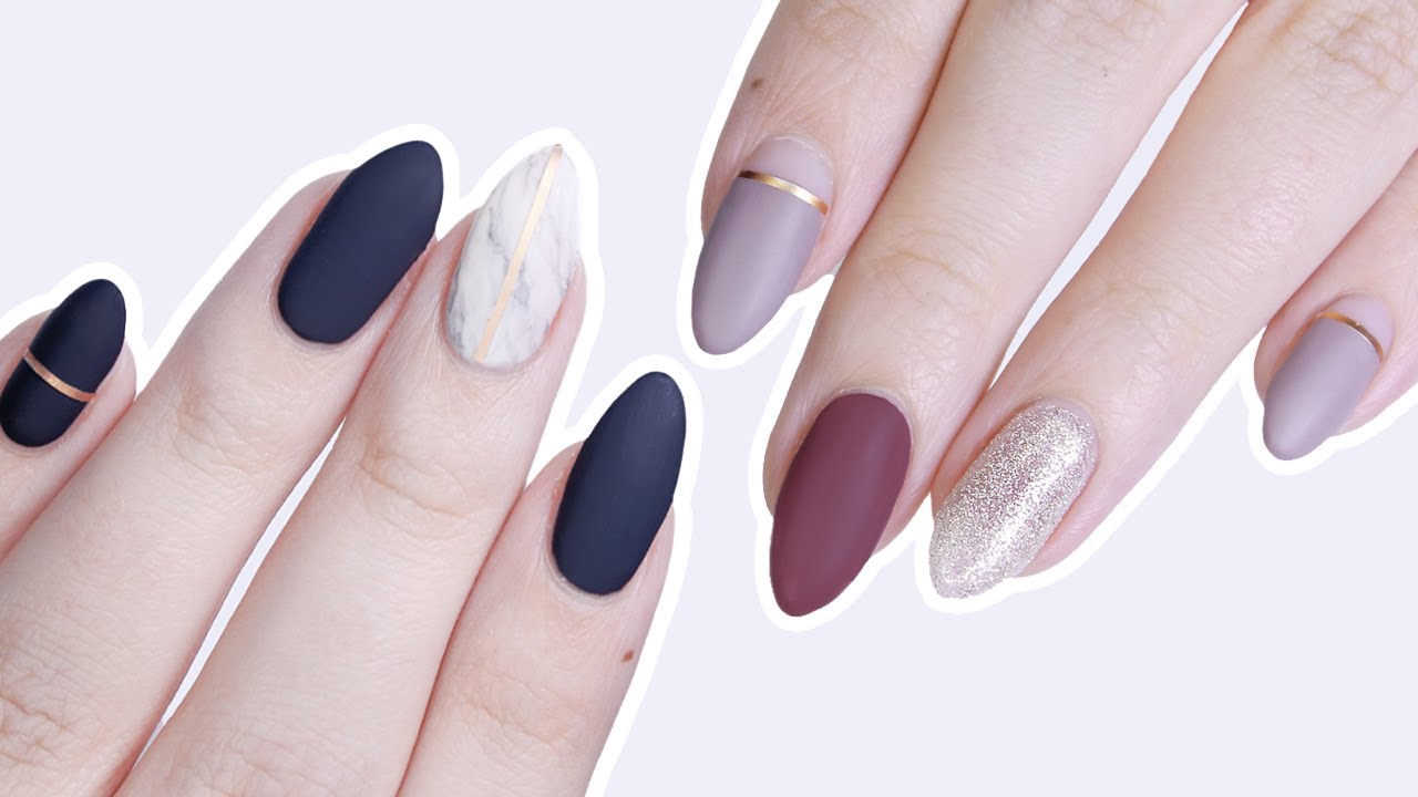 3 Minimal FALL Nail Art Ideas - YouTube