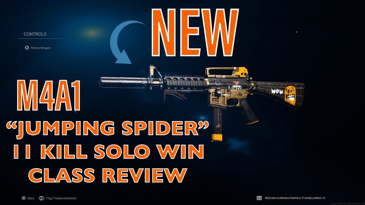 Modern Warfare (WARZONE) | M4A1 “JUMPING SPIDER” 11Kill Solo WIN ...