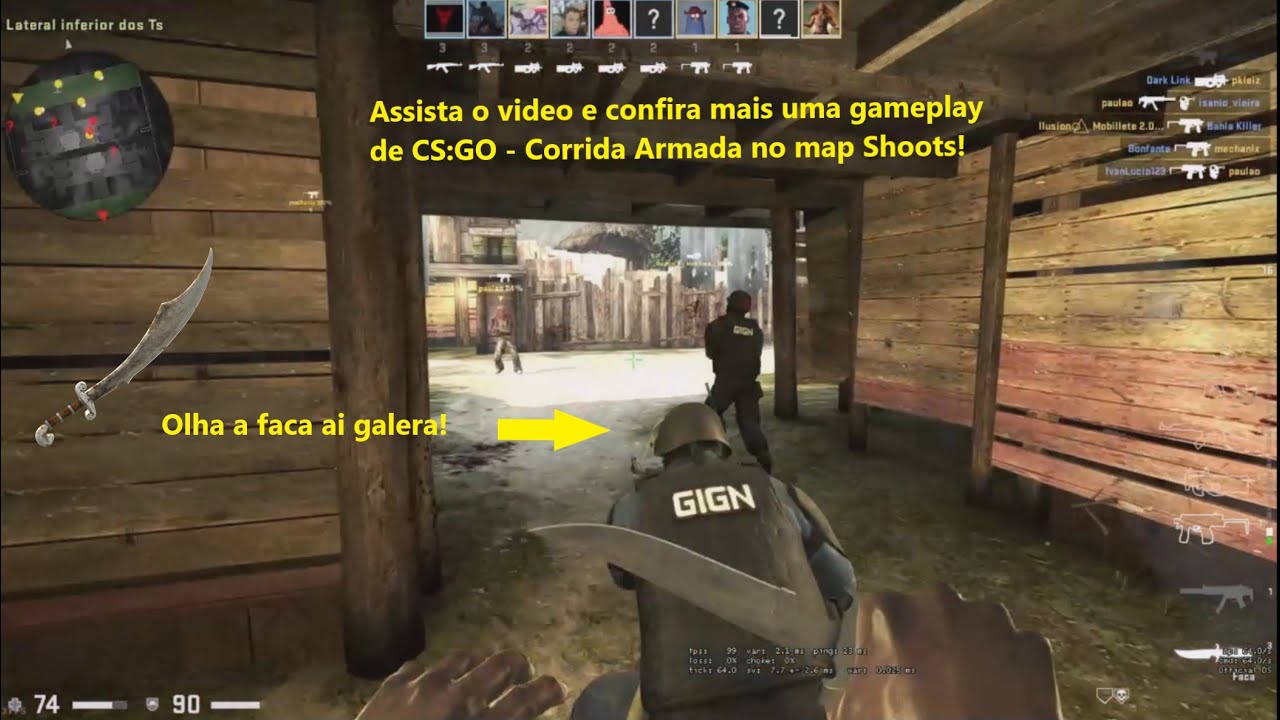 Partida Corrida Armada no Mapa Shoots - CS:GO (2020) - Gameplay #3 (PC ...