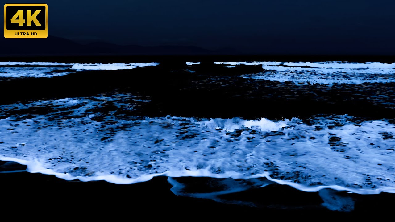 Ocean Waves At Night | Want to Relax? Watch Ocean Waves At Night Now ...