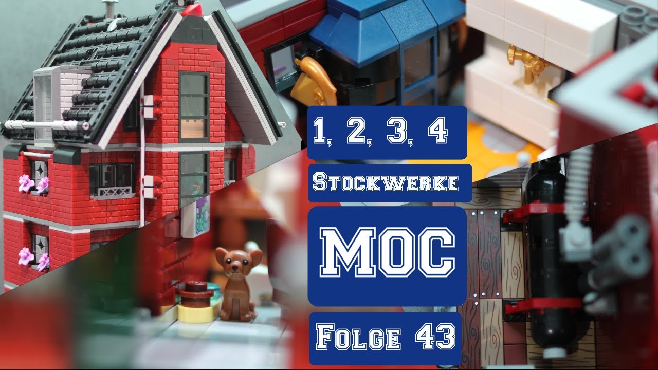 Folge 43 1,2,3,4 Stockwerke MOC viele Details - YouTube