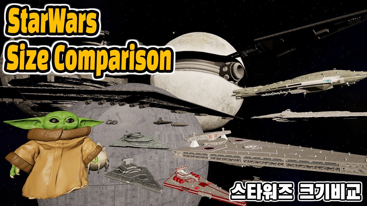 Star Wars Size Comparison 3d (스타워즈 크기비교 애니메이션) - YouTube