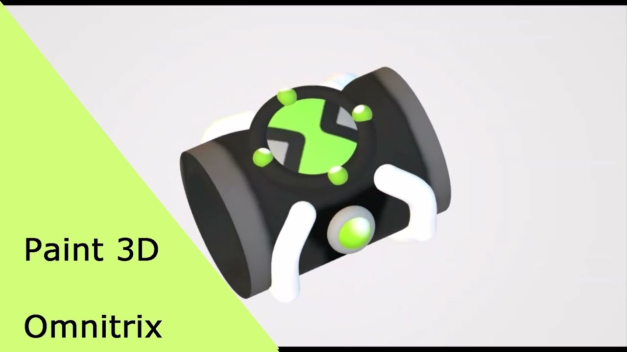 Making an Omnitrix 3D Model in Paint 3D - YouTube