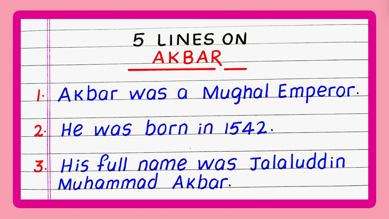 Few Lines on Akbar | Five Lines on Akbar | 5 Lines on Akbar | Write ...