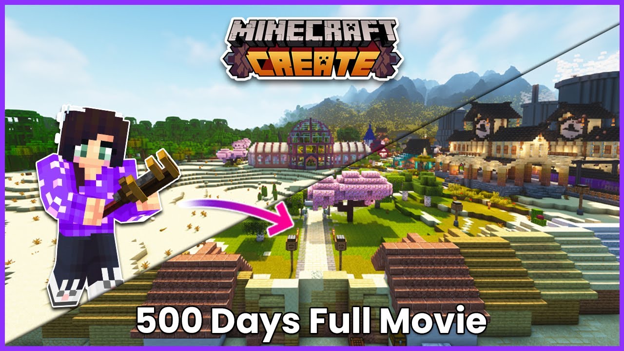 Minecraft 500 Days Full Movie | Create Mod - YouTube