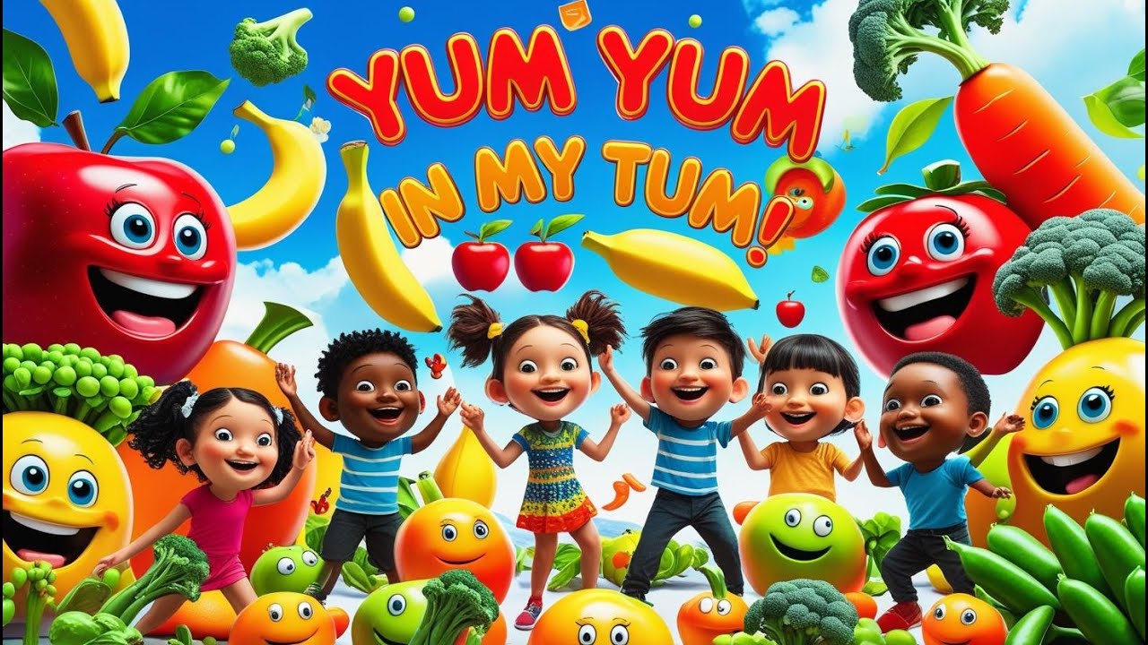 Healthy Food Dance Song for Kids | Fun Learning Song: Fruits, Veggies ...