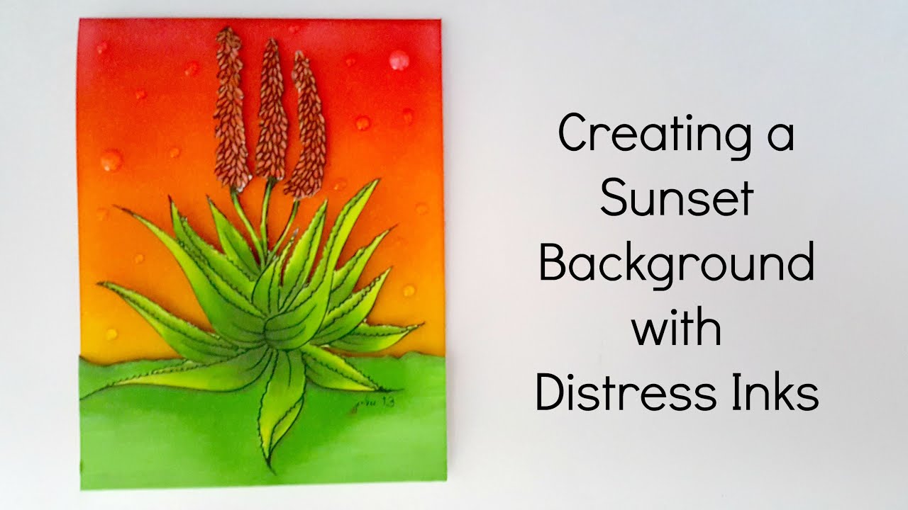 Distress Ink Blending a Sunset - YouTube