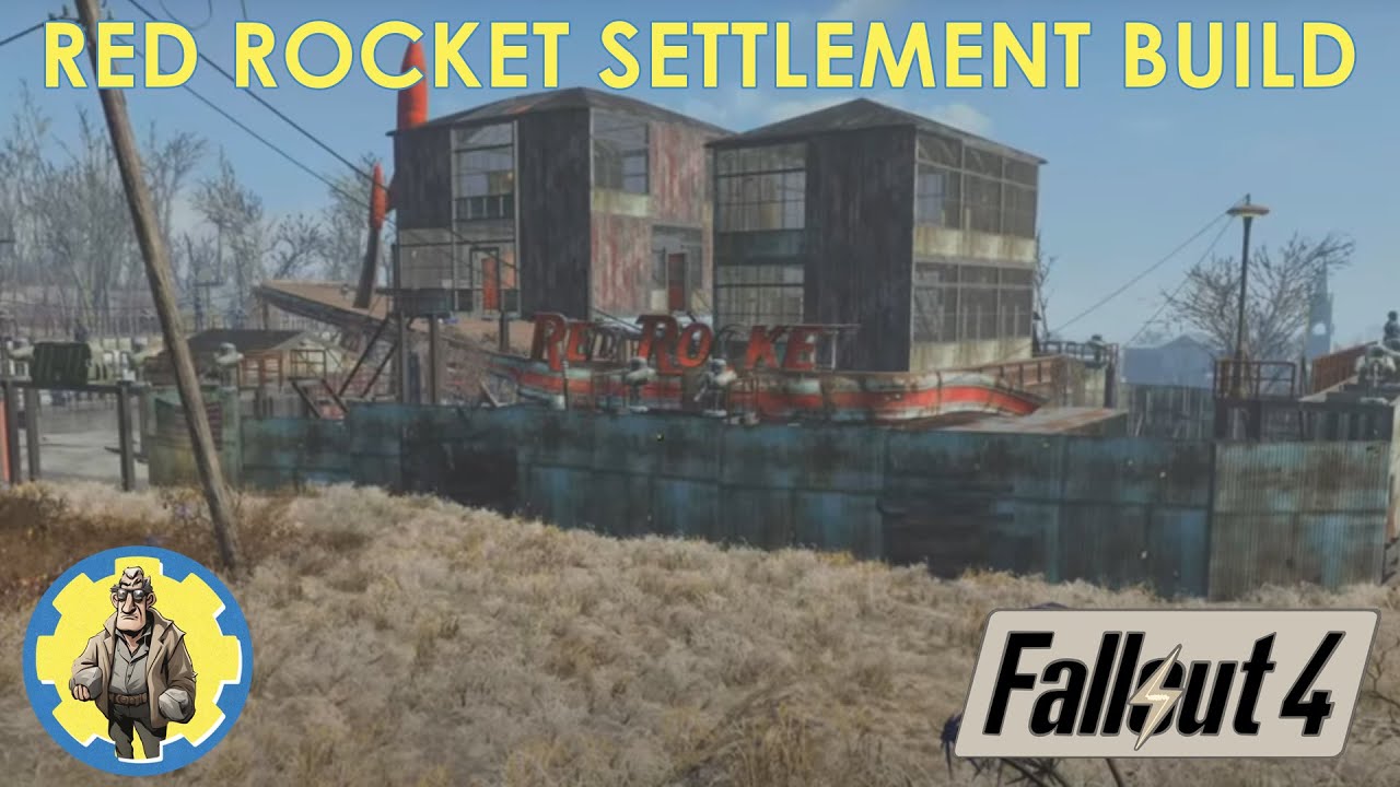 Fallout 4 - Red Rocket Settlement Build - YouTube