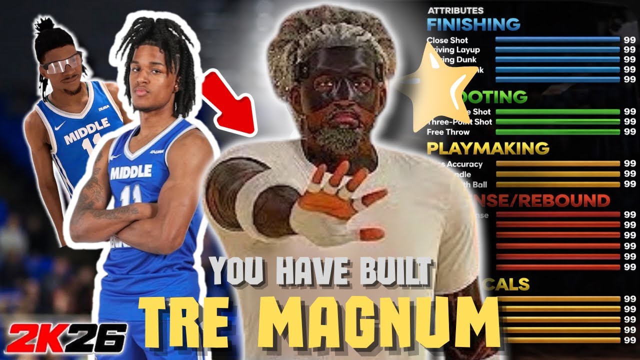 Tre Magnum IRL Build in 2K26 IS INSANE! (BEST BUILD + JUMPER) - YouTube