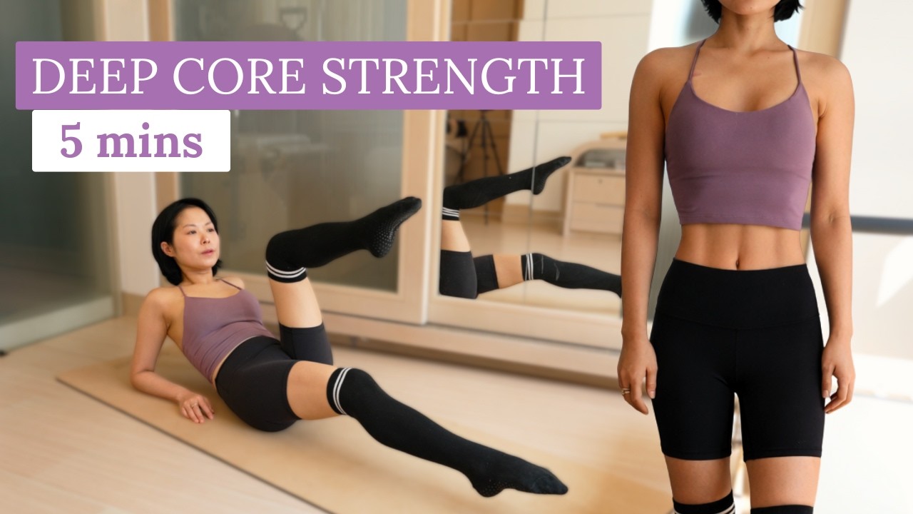Get a Slim Waist & Defined Abs in 5 Mins | Daily Deep Core Strength ...
