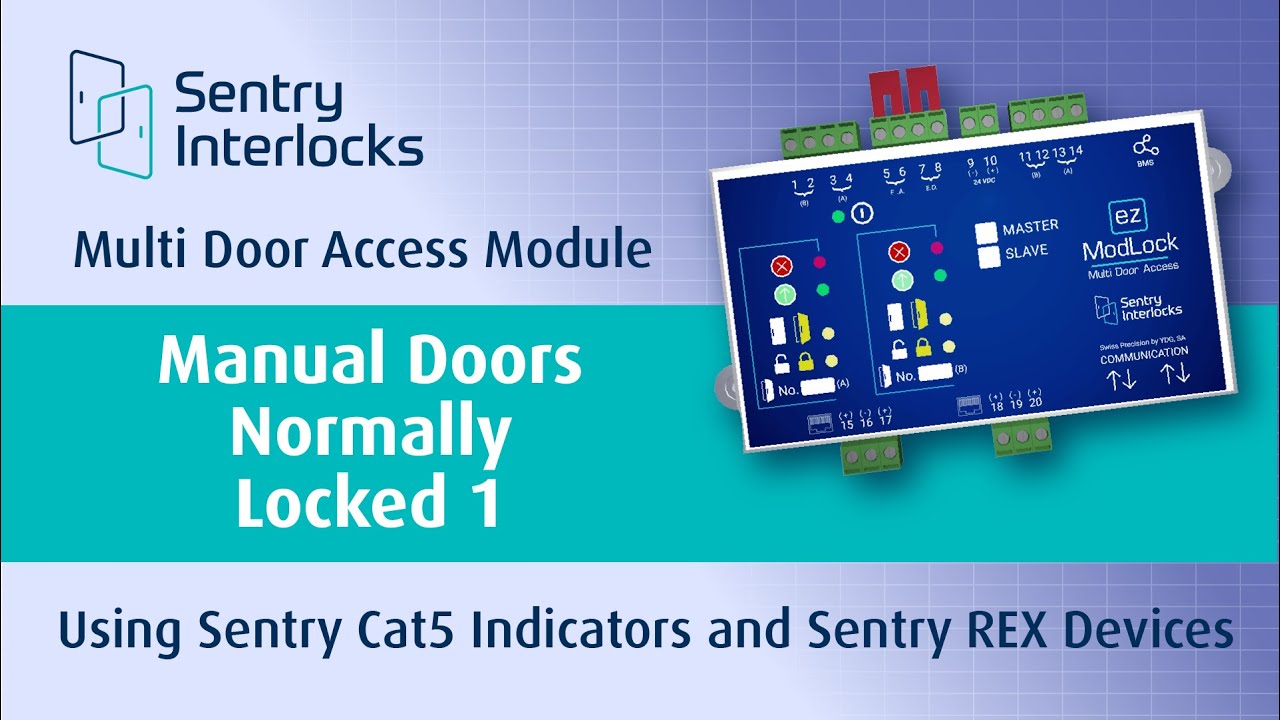 Sentry Interlocks Multi Door Manual Normally Locked Option 1 - YouTube